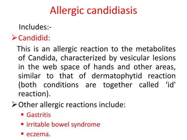 Candida | PPTX | Skin and Dermatology | Diseases and Conditions
