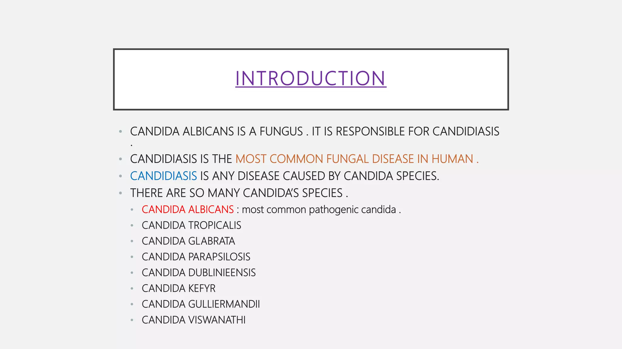 CANDIDA ALBICANS ( Candidiasis ) | PPTX