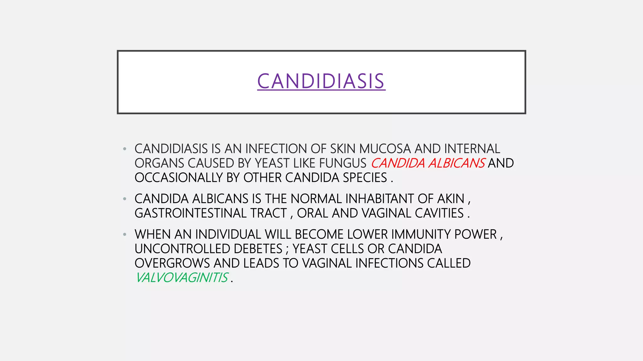 CANDIDA ALBICANS ( Candidiasis ) | PPTX