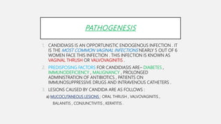 CANDIDA ALBICANS ( Candidiasis ) | PPTX