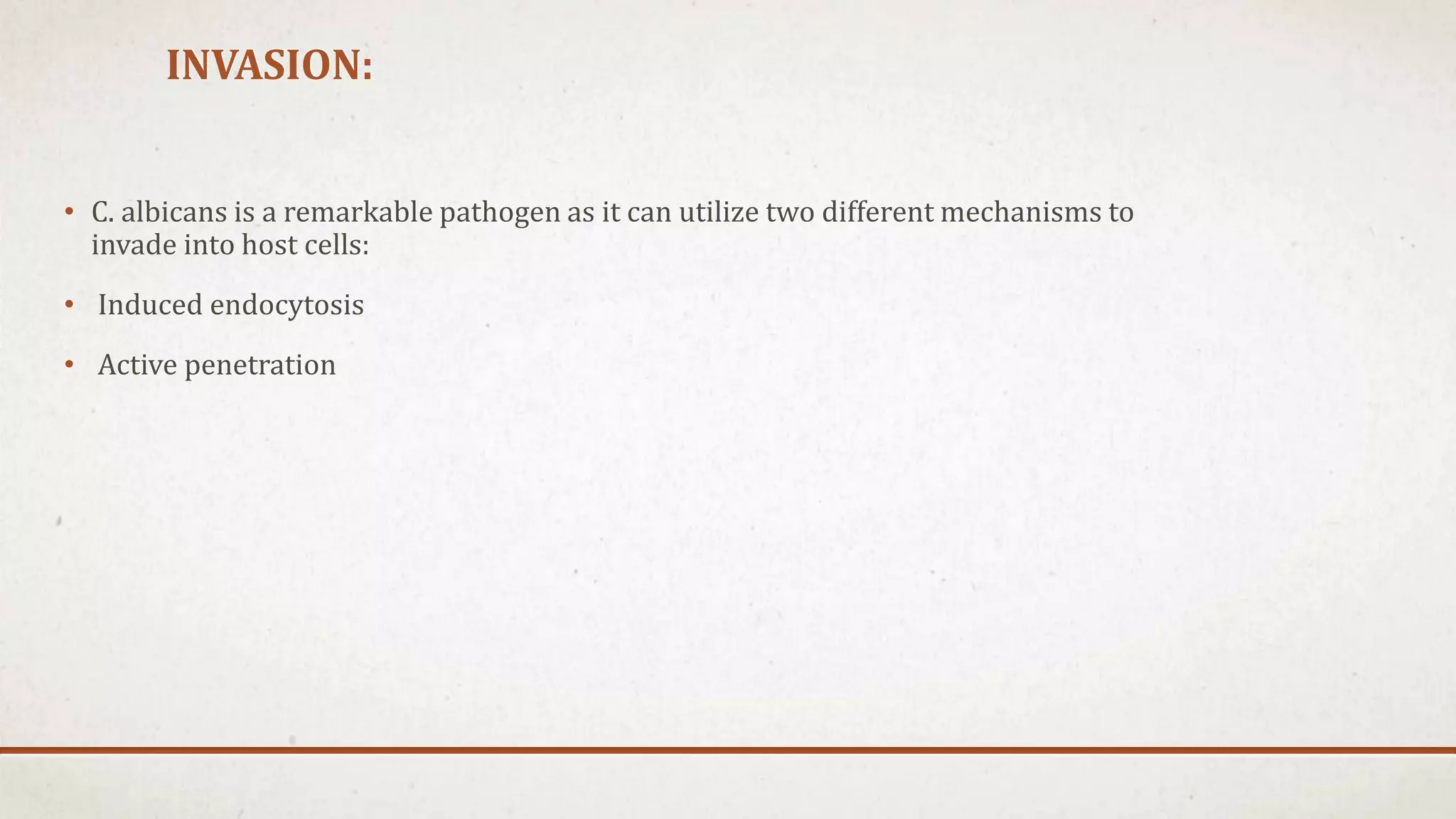 Candida albicans pathogenicity mechanisms.pptx 222222 | PPTX