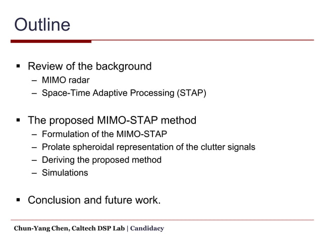 Signal Processing Algorithms for MIMO Radar | PPT