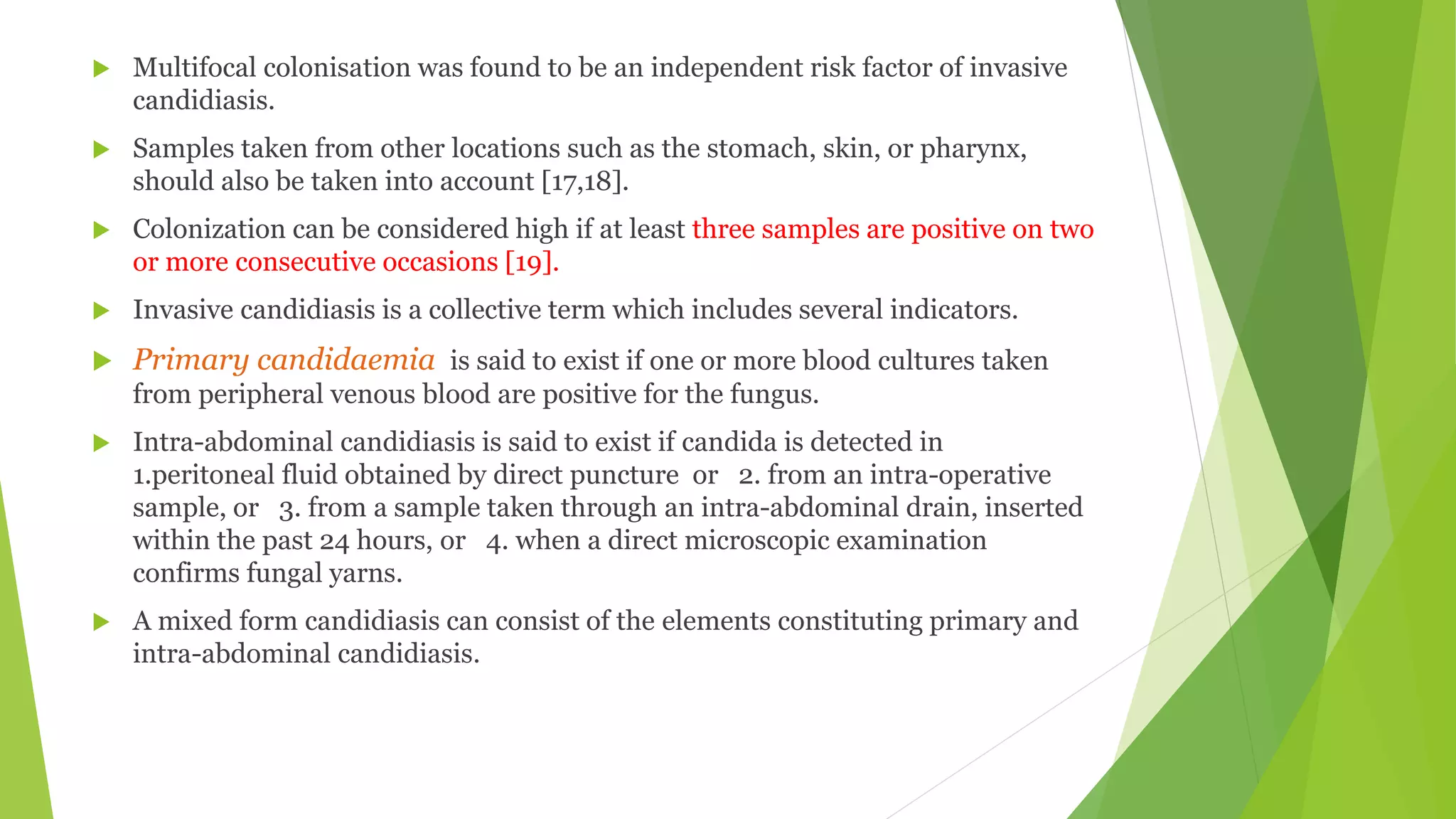 Candida in icu and diagnosis DR M.L. PRASHANTH MD IDCCM | PPTX