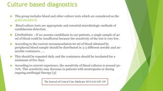 Candida in icu and diagnosis DR M.L. PRASHANTH MD IDCCM | PPT