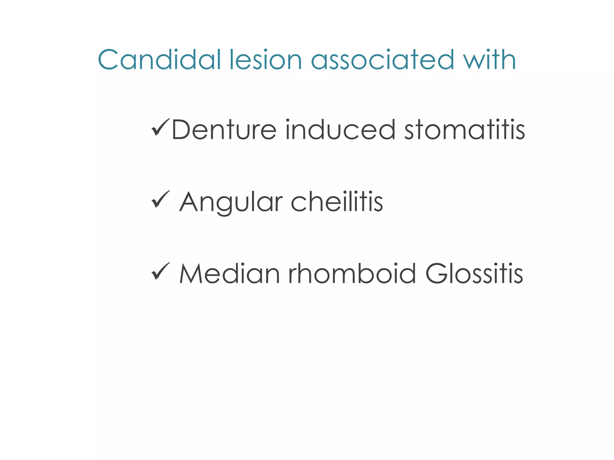 Candidal infections of the oral cavity | PPTX