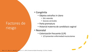 candida neonatos dermatologia | PPTX