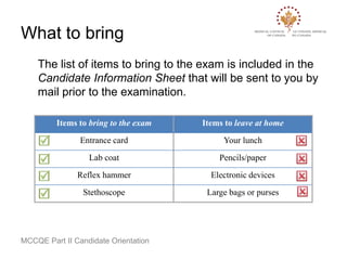 Pre-Exam Candidate Orientation | PPTX