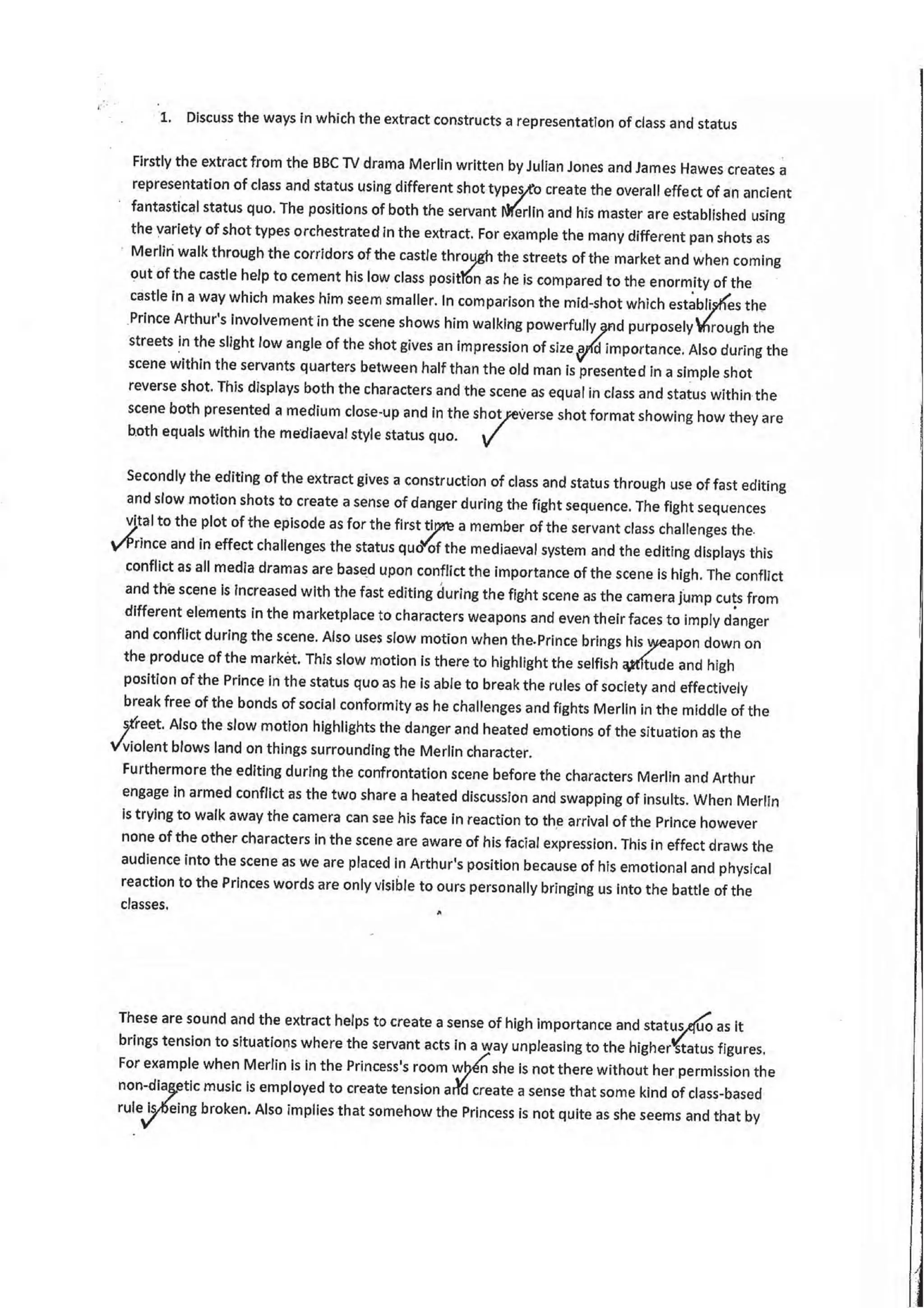 Exemplar Response: G322 - TV Drama and Audiences and Institutions (Film ...