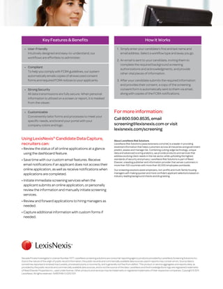 LexisNexis Candidate Data Capture | PDF