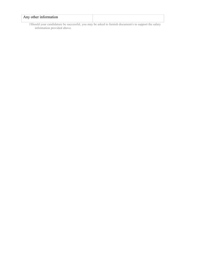 Candidate information entry form | DOC | Careers