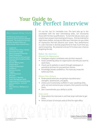 Candidate Interviewing Guide | PDF