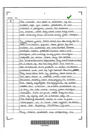 Candidate marks report G325 | PDF