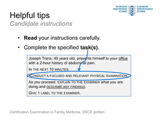 OSCE Format, new Certification Examination | PPTX | Medical Tests ...