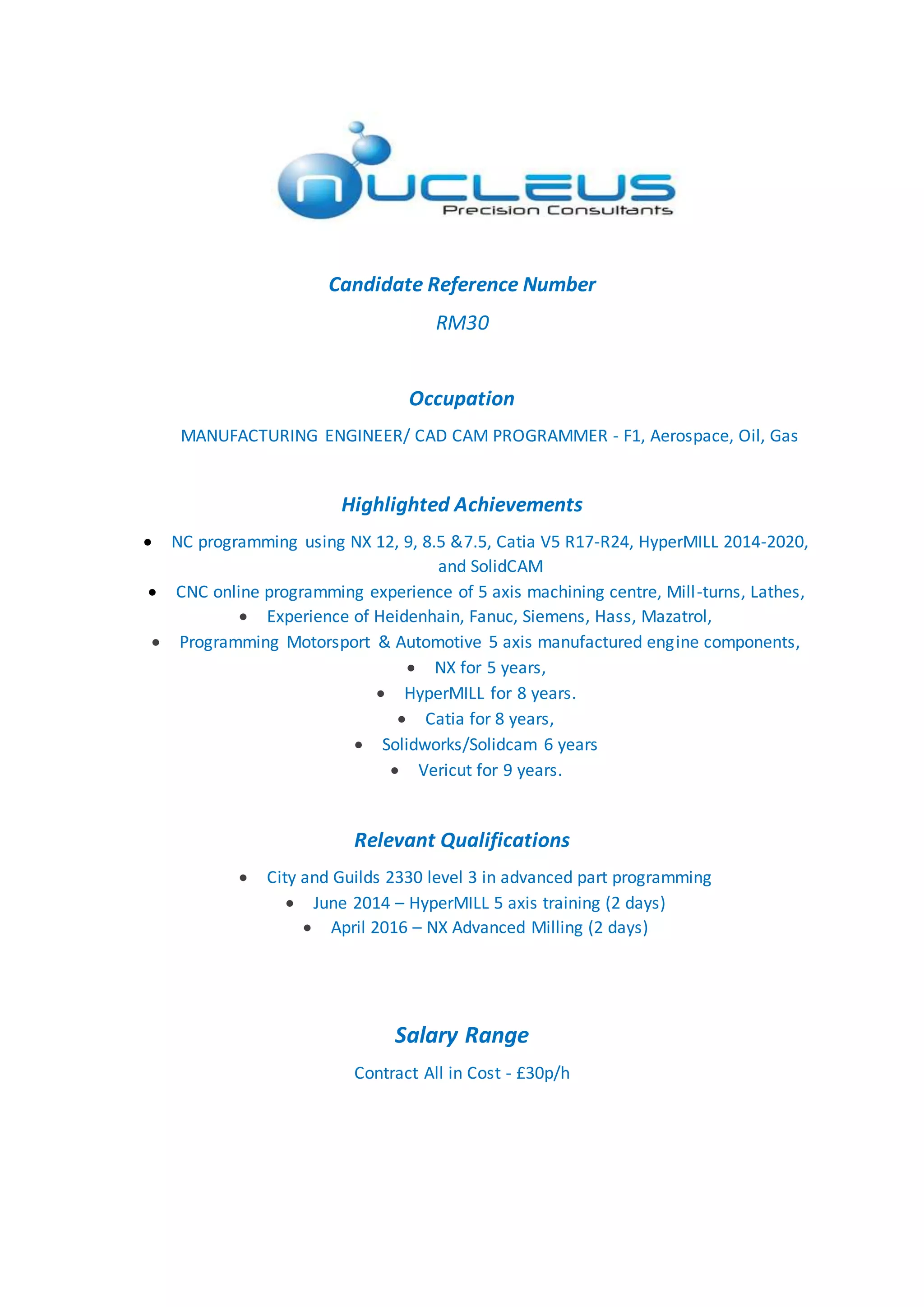 Candidate rm30 | DOCX