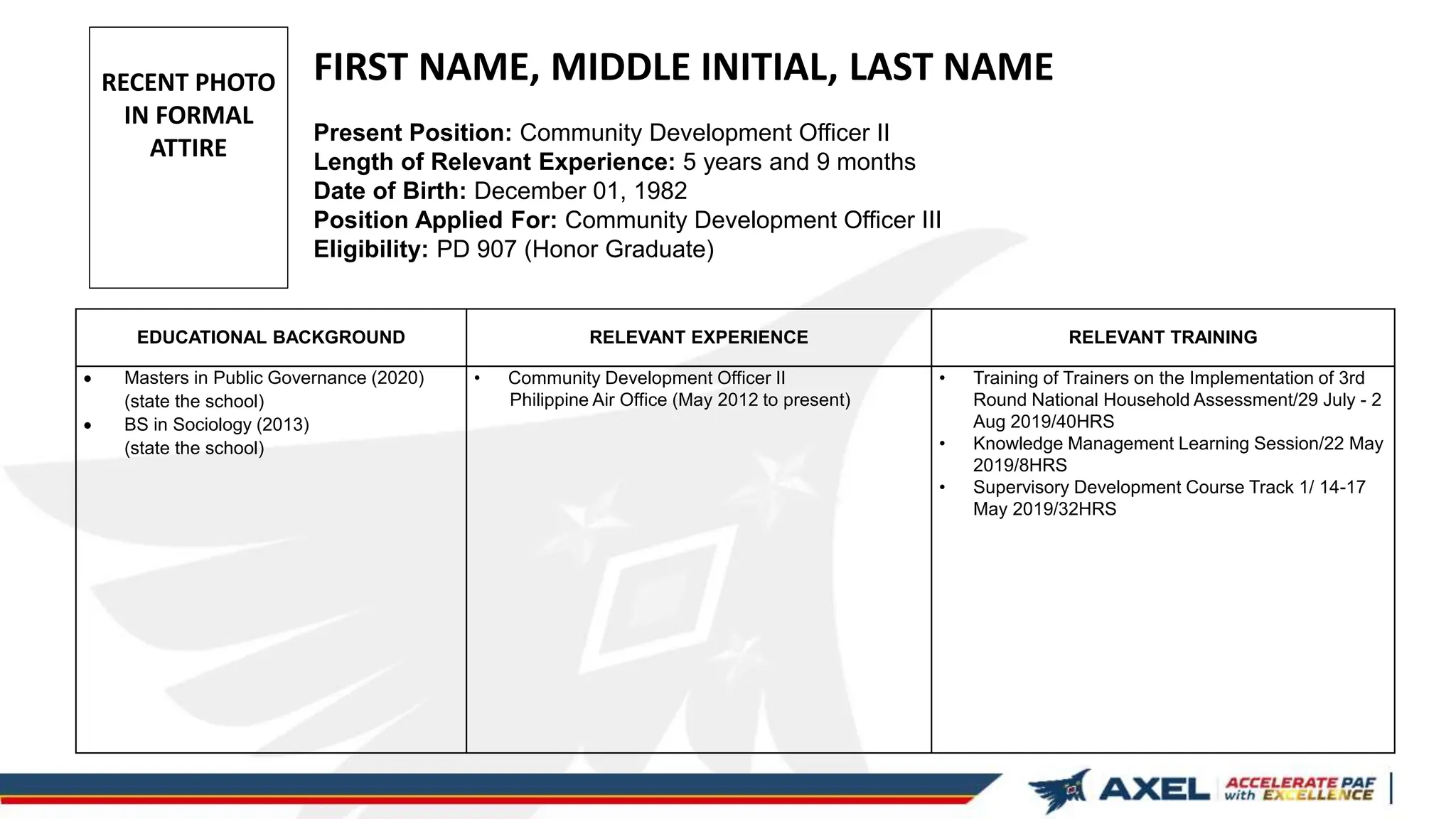 Candidate's Profile Template (External Applicant).pptx
