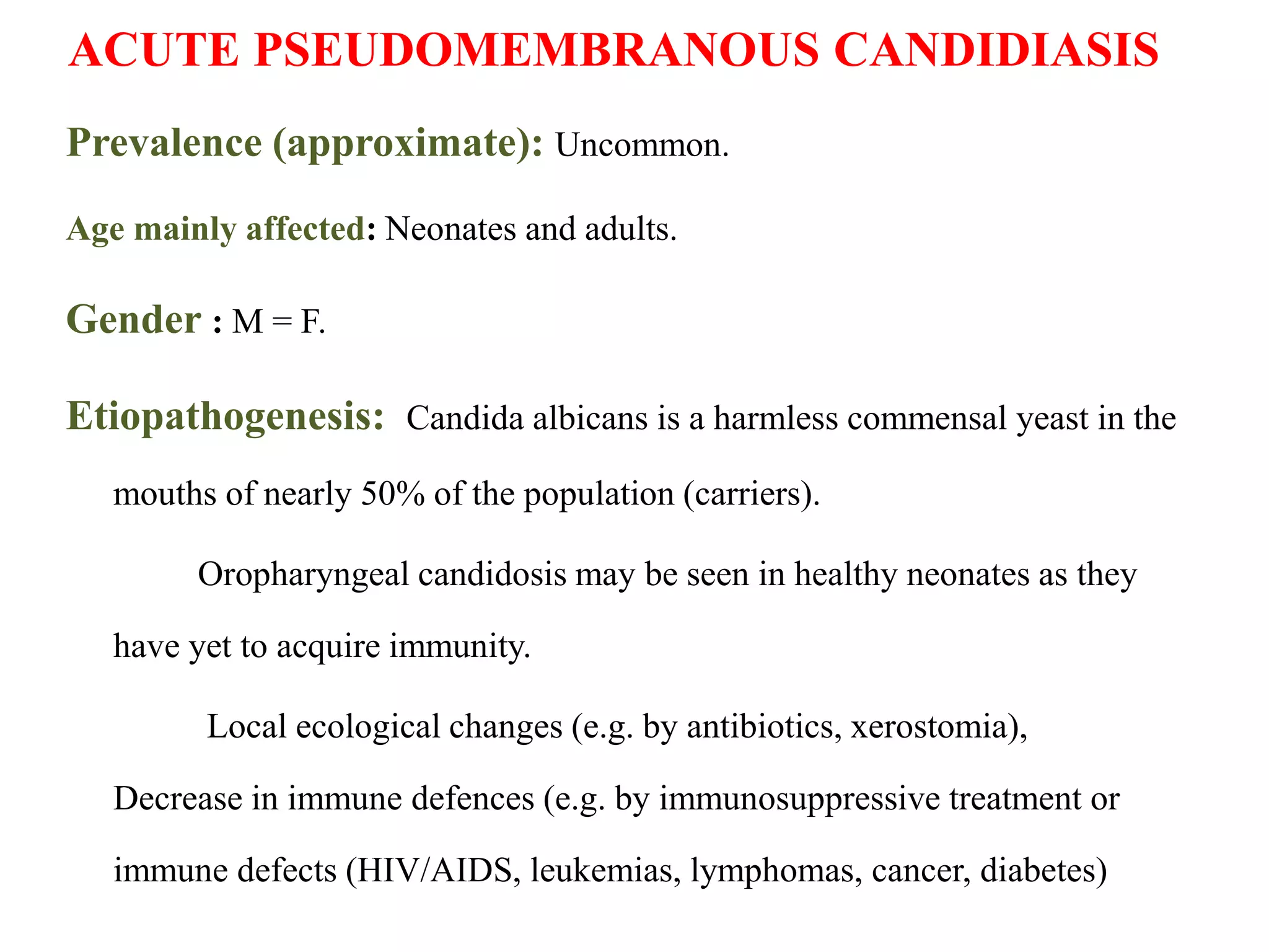Candidiasis and its management in dentistry | PPTX