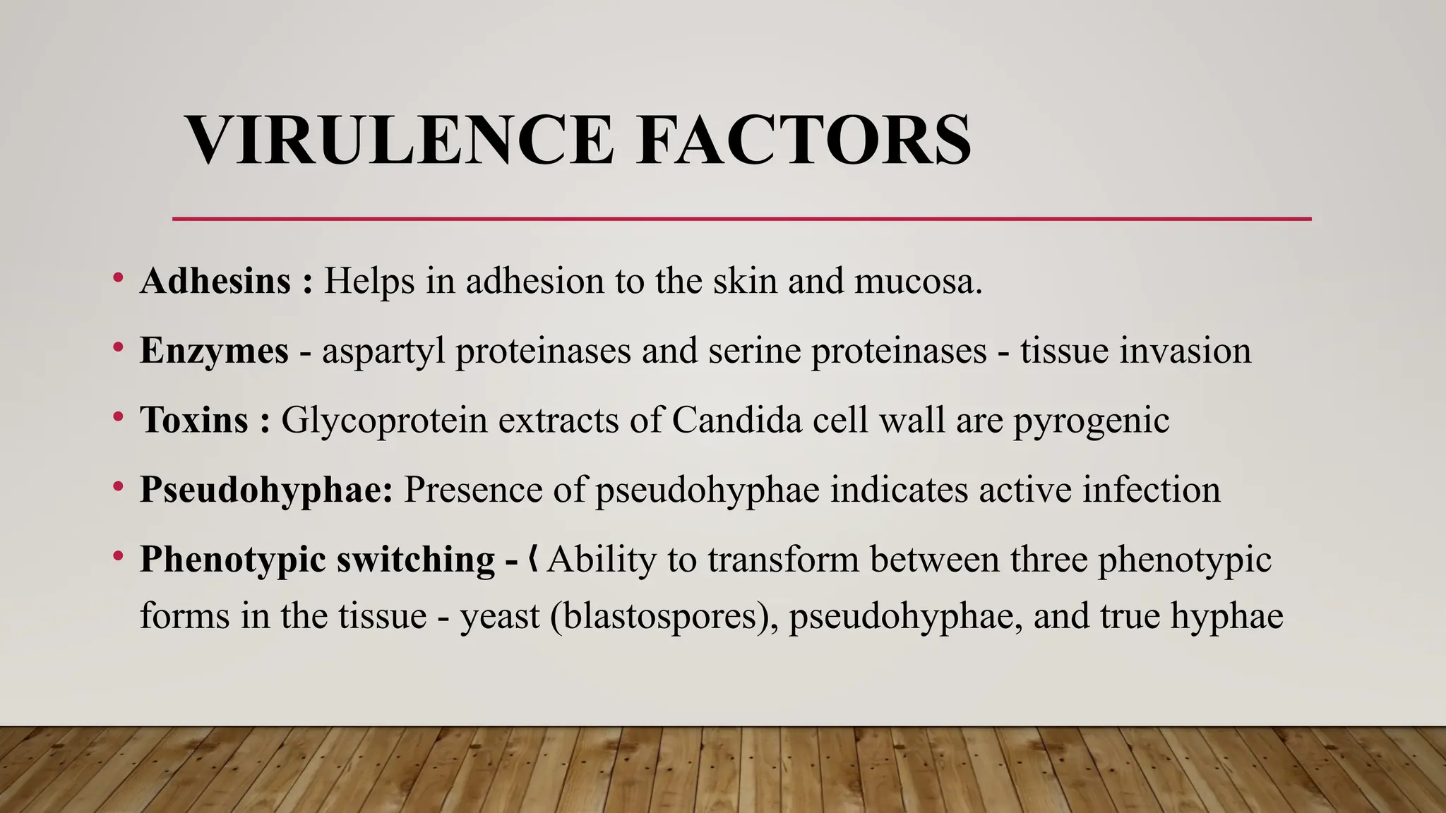 CANDIDIASIS: VIRULENCE FACTORS, PATHOGENESIS & LABORATORY DIAGNOSIS | PPTX