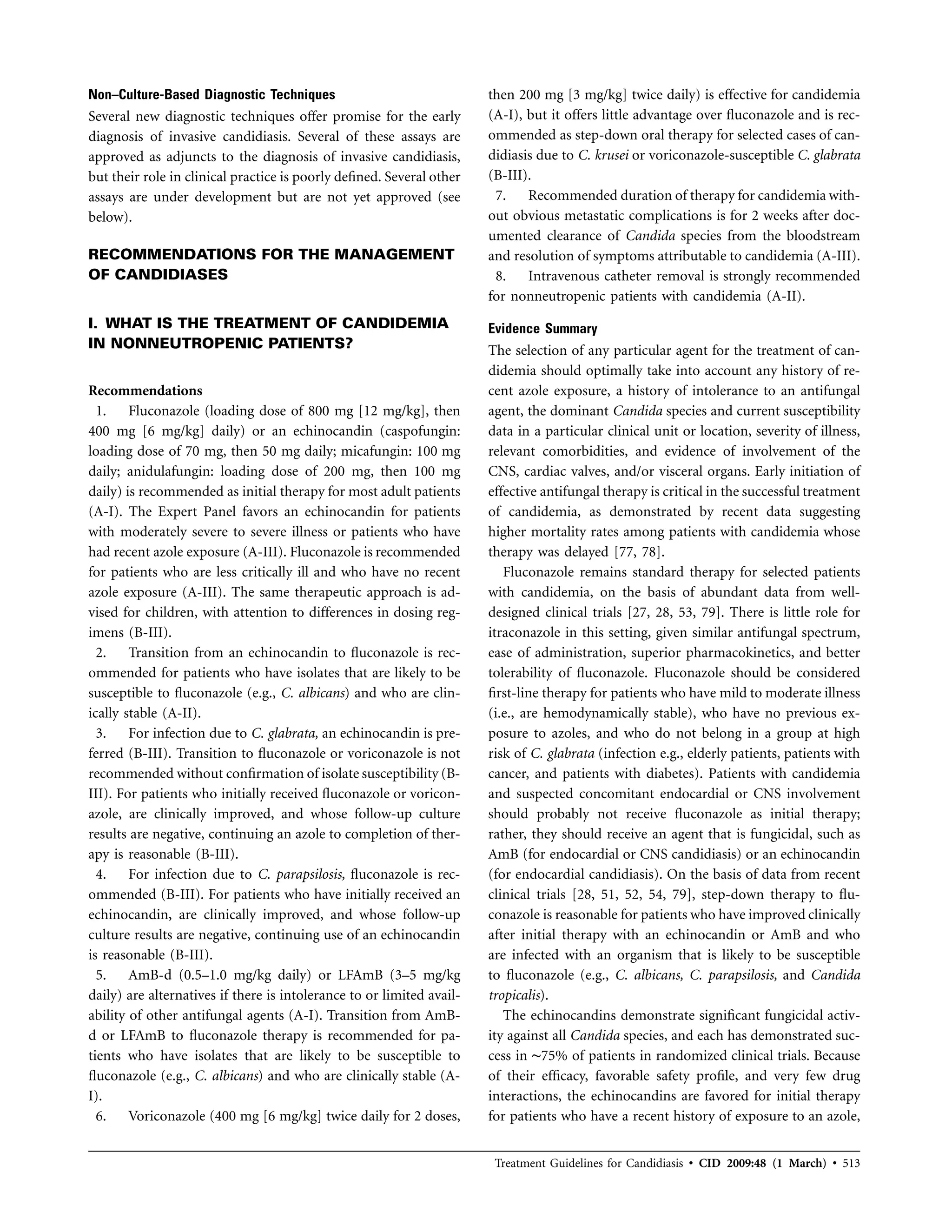 Candidiasis 2009 guideline | PDF