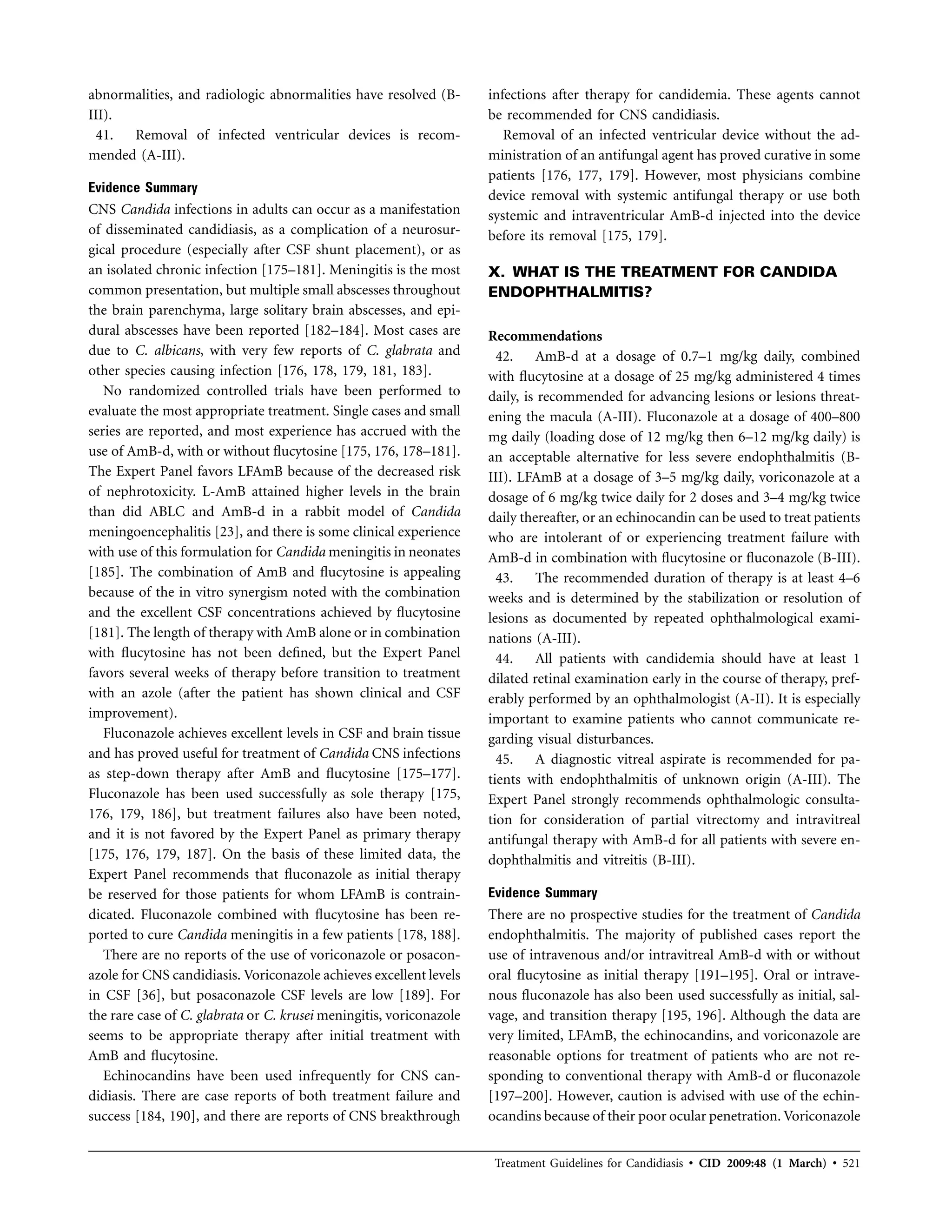 Candidiasis 2009 guideline | PDF