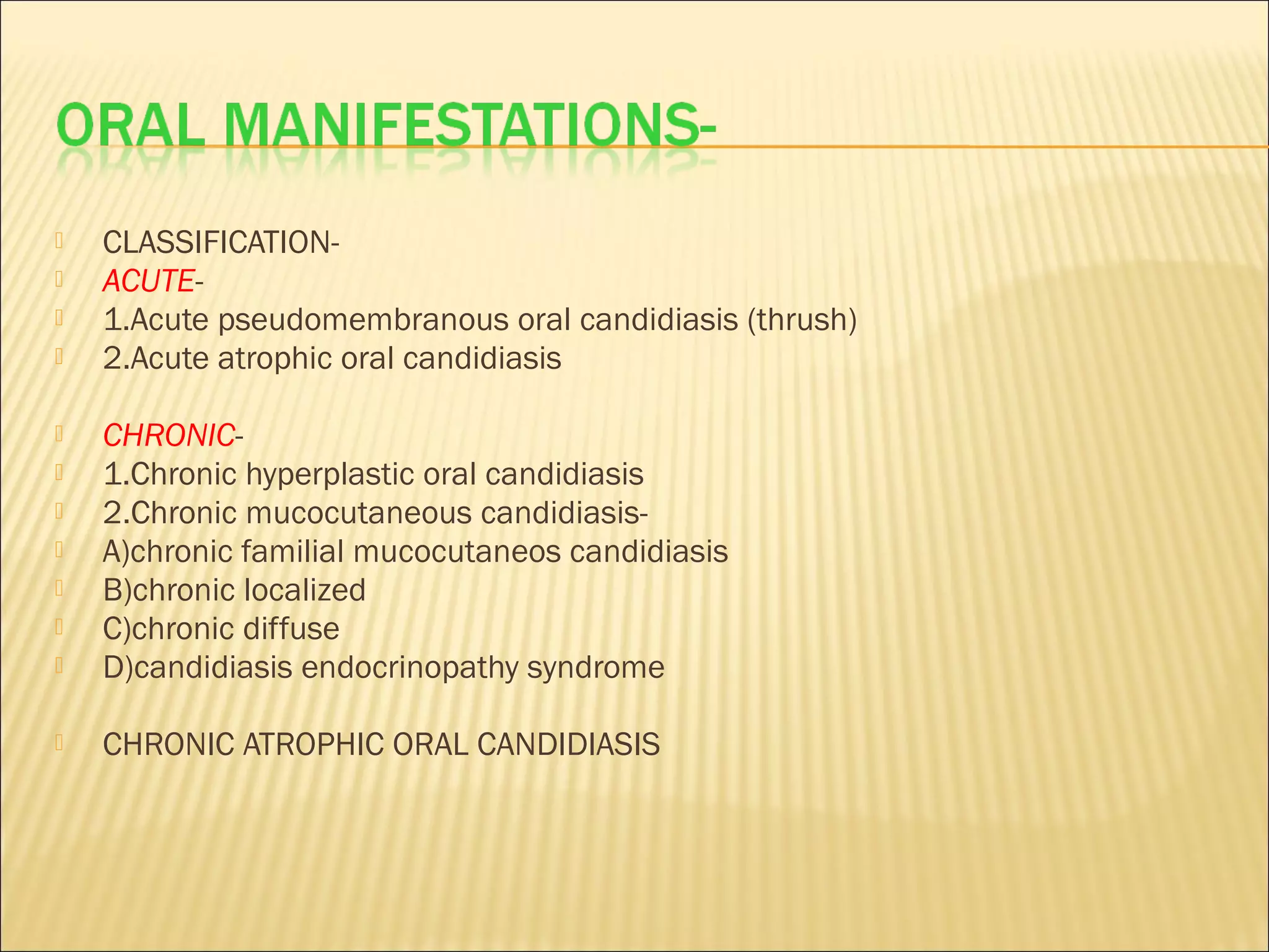 Mycotic Infections of the Oral cavity . ( Candidiasis ) | PPT