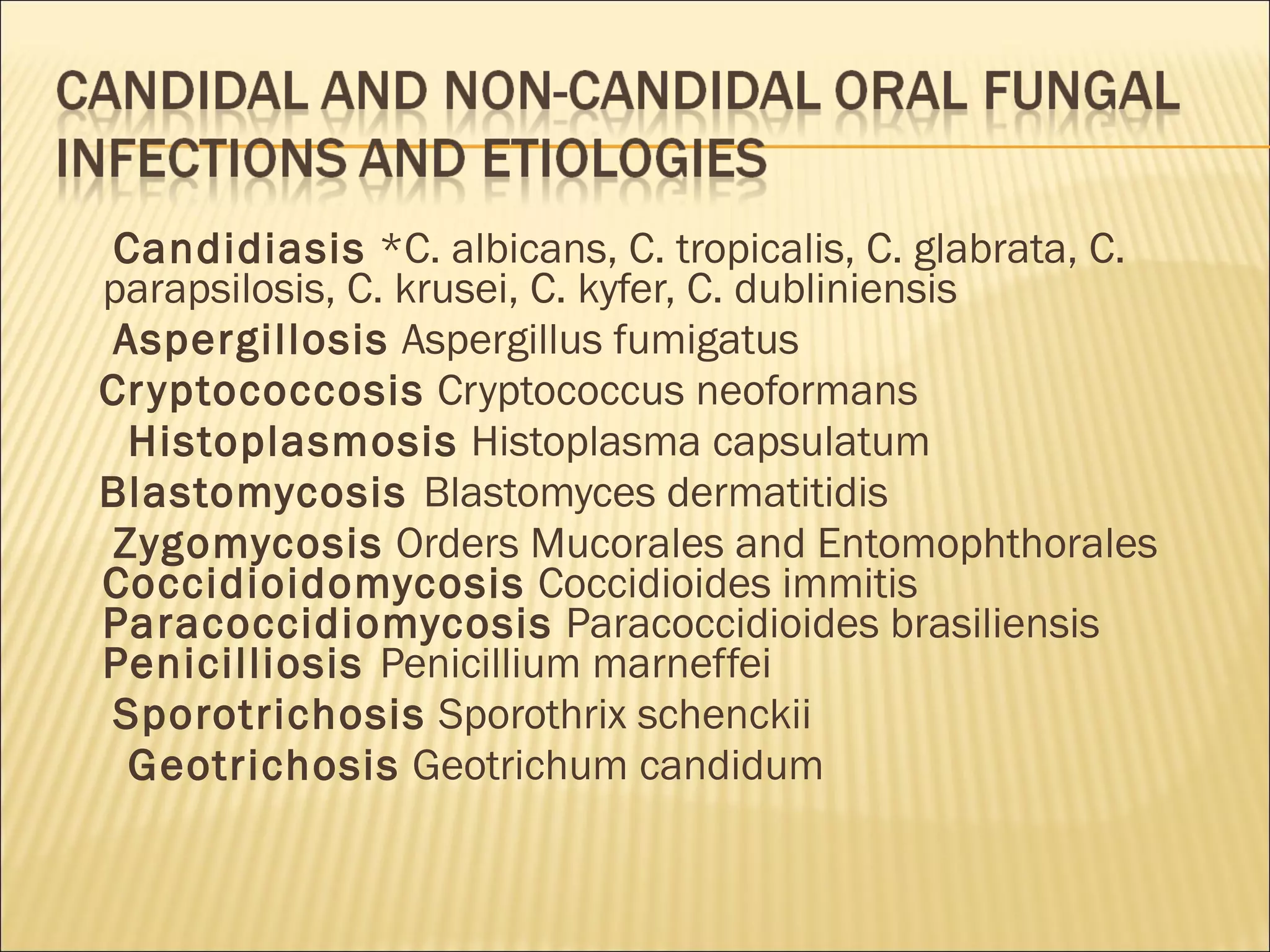 Mycotic Infections of the Oral cavity . ( Candidiasis ) | PPT