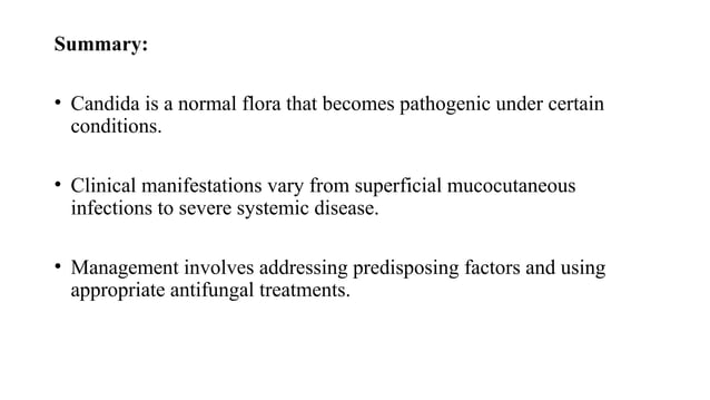 Candidiasis An Overview Dr Rajesh Patil Sir Pptx