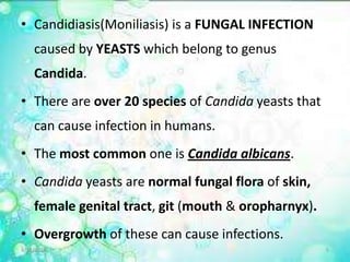 Candidiasis Presentation , SYMTOMPS, RISK FACTORS, MANAGEMEN | PPT