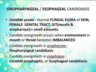 Candidiasis Presentation , SYMTOMPS, RISK FACTORS, MANAGEMEN | PPT