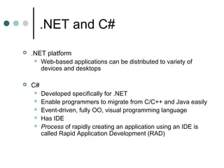 Basic C# and .net