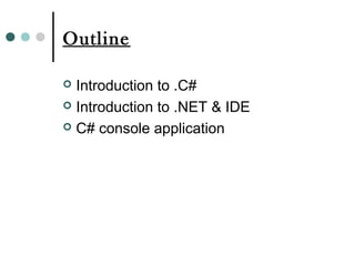 Basic C# and .net