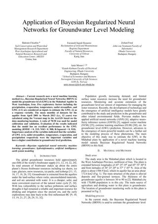 Application of Bayesian Regularized Neural Networks for Groundwater Level Modeling | PDF