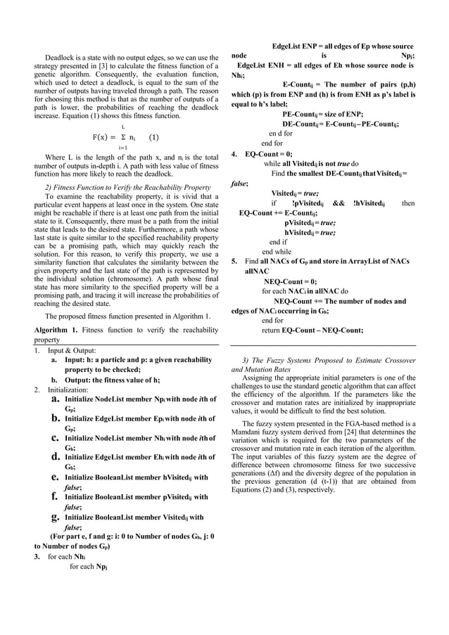 Fuzzy Genetic Algorithm Approach For Verification Of Reachability And
