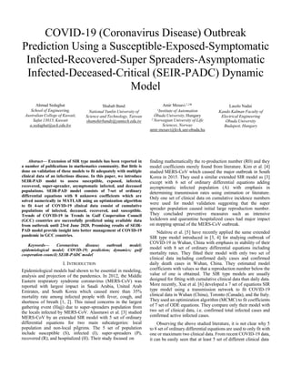 COVID-19 (Coronavirus Disease) Outbreak Prediction Using a Susceptible ...