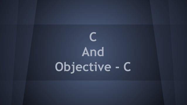 C and objective-C | PPT