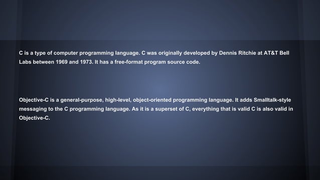 C and objective-C | PPT