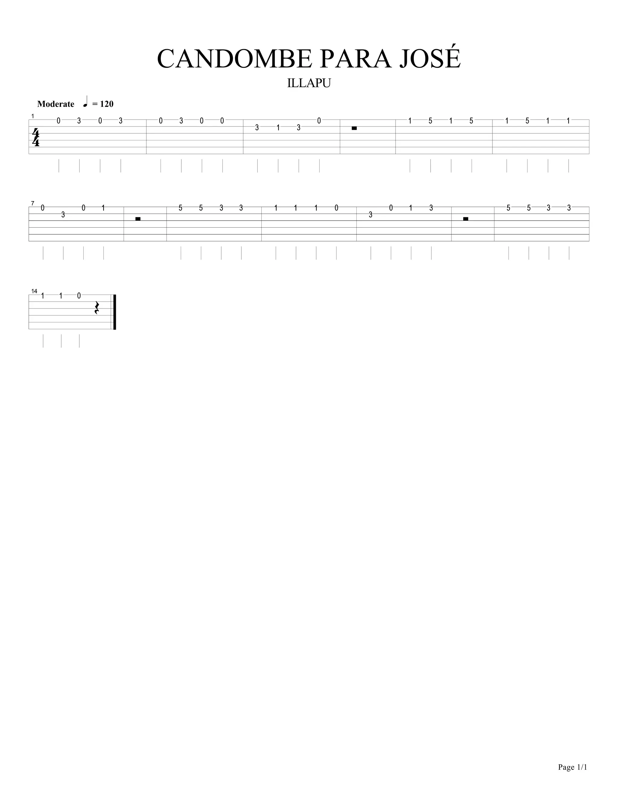 Candombe para José tablatura | PDF
