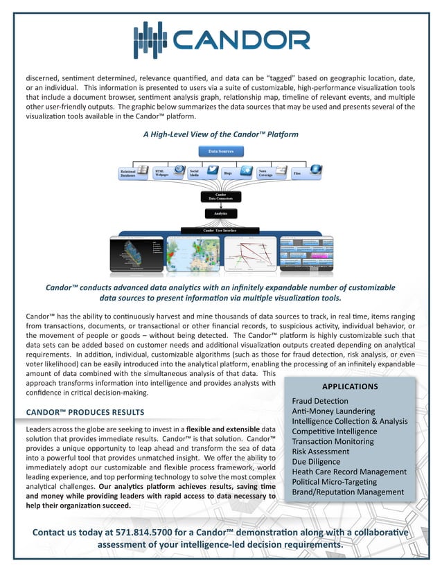 Candor - Solution for Big Data | PDF