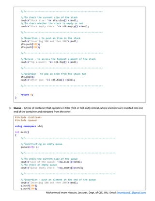 DS & Algo 1 - C++ and STL Introduction | PDF | Programming Languages ...