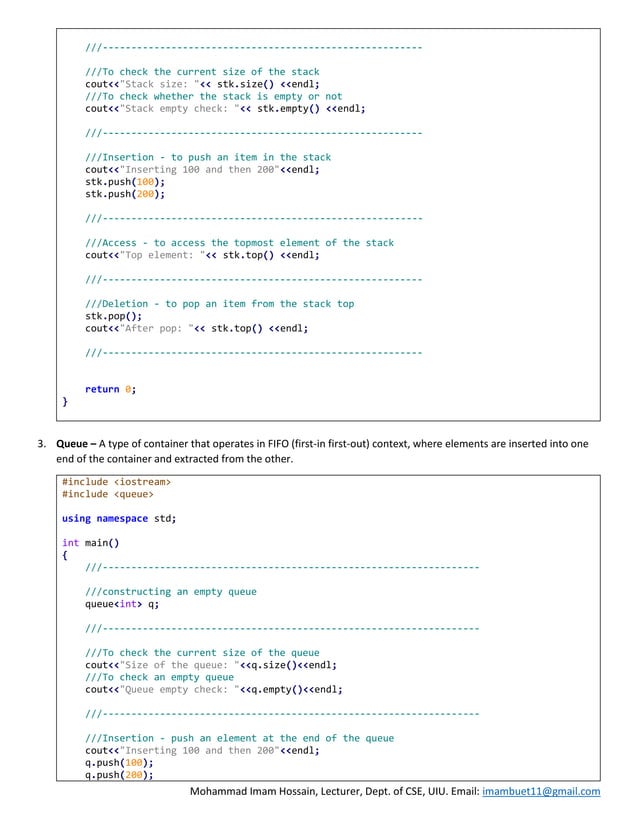 DS & Algo 1 - C++ and STL Introduction | PDF