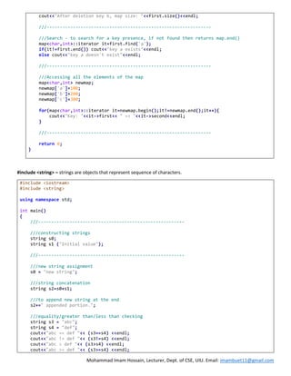 DS & Algo 1 - C++ and STL Introduction | PDF | Programming Languages | Computing