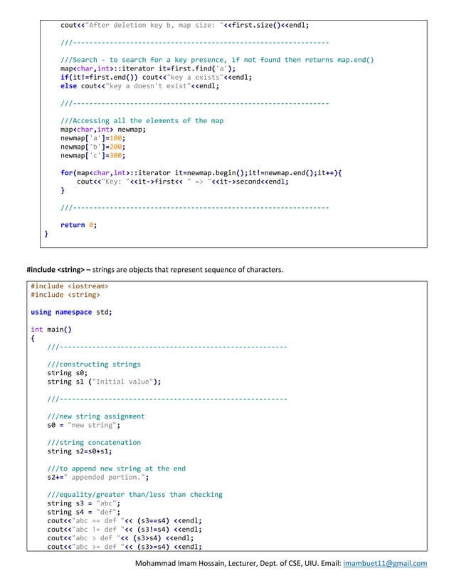 DS & Algo 1 - C++ and STL Introduction | PDF
