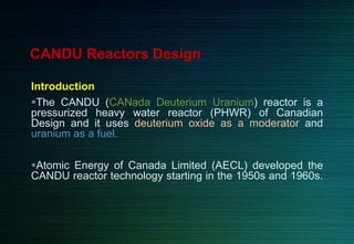 Candu reactor | PPTX