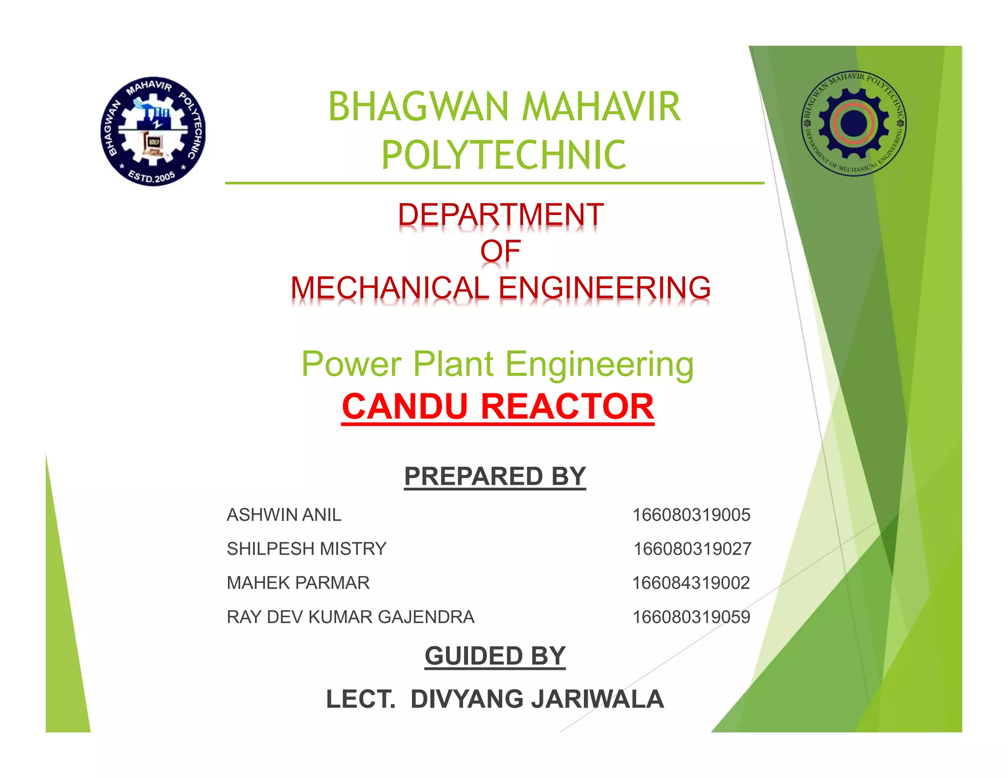 Candu reactor ppt | PDF