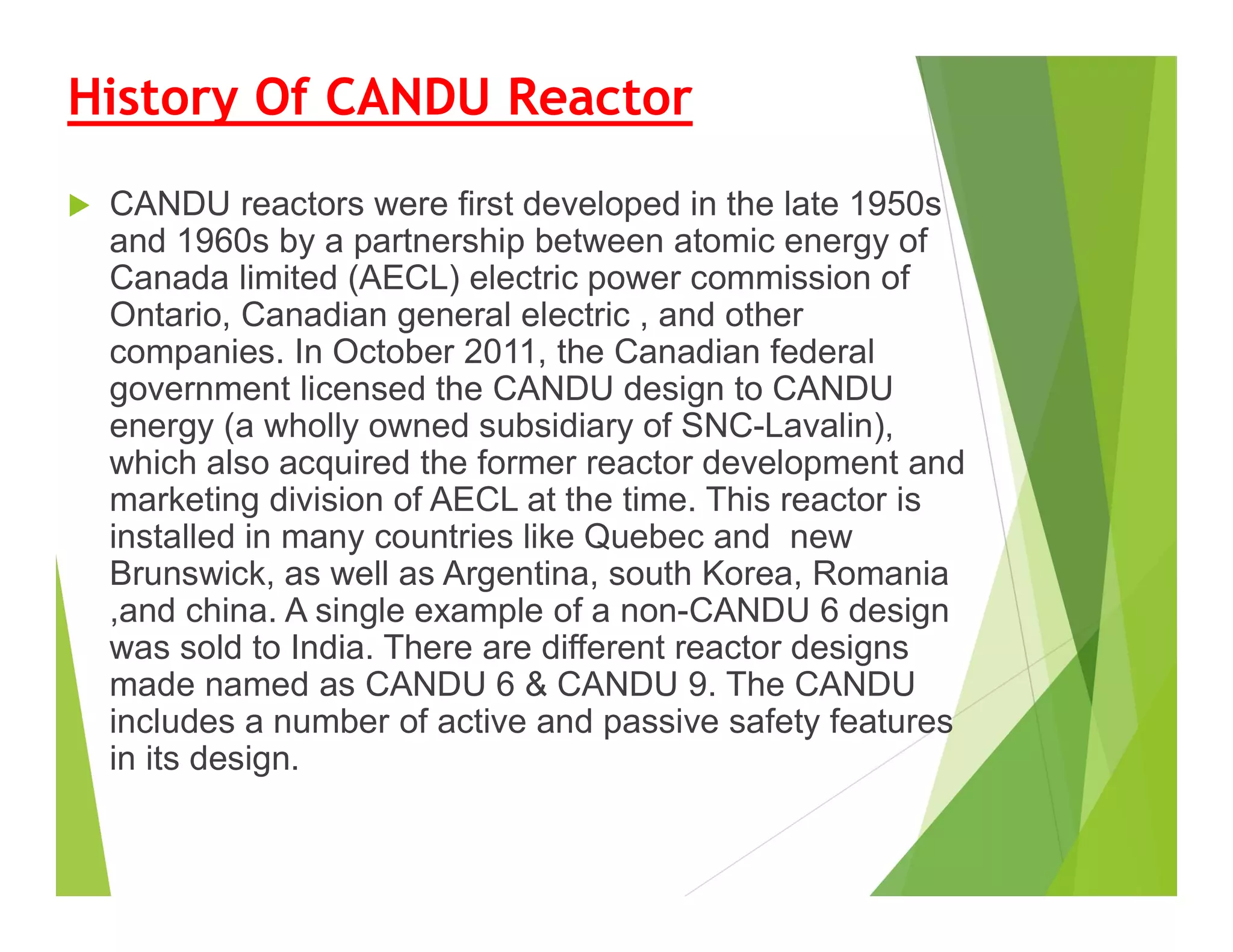 Candu reactor ppt | PDF