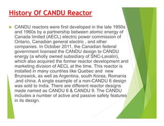 Candu reactor ppt | PDF