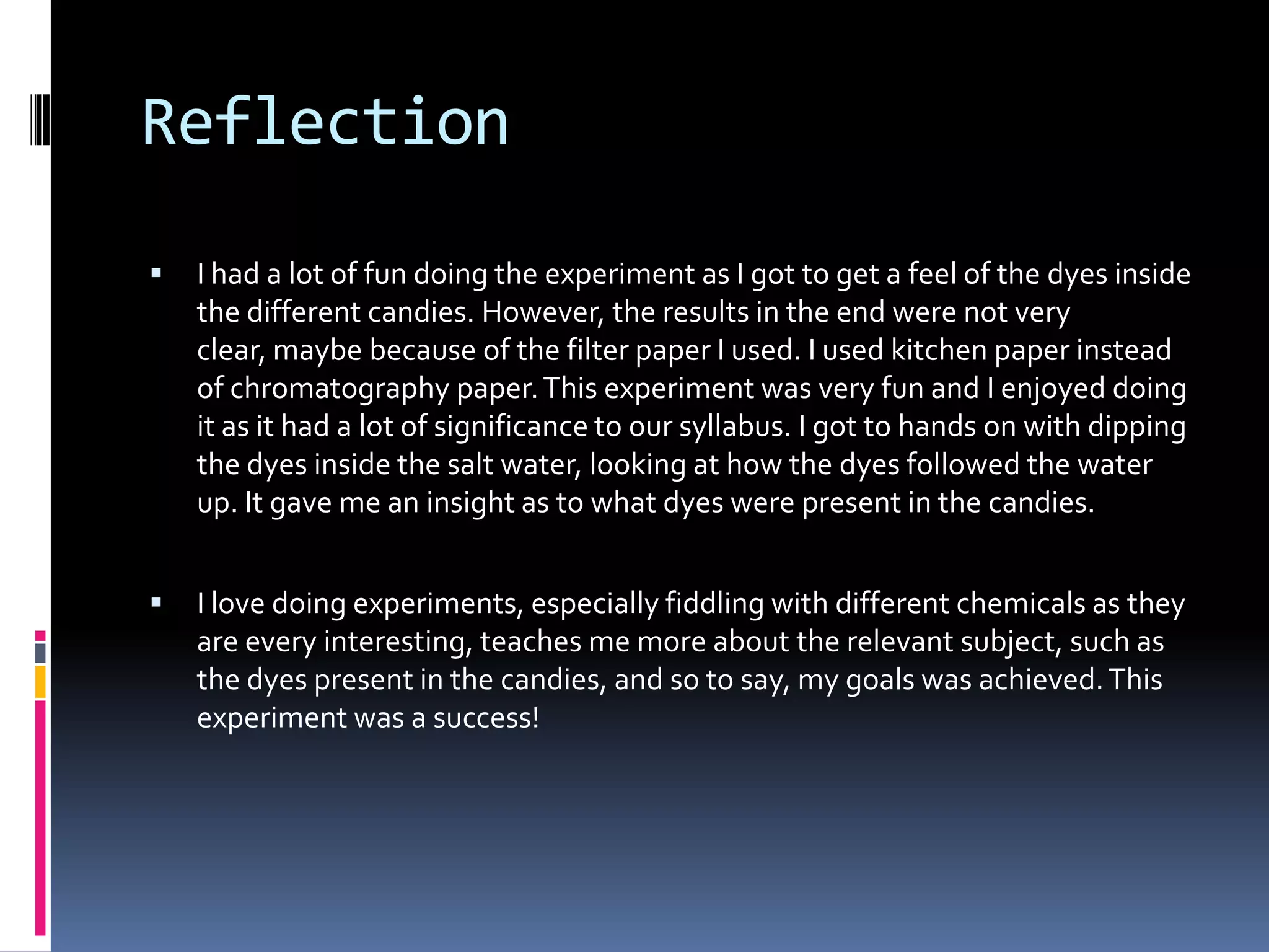 Candy chromatography experiment | PPTX