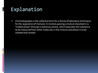 Candy chromatography experiment | PPTX