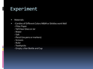 Candy chromatography experiment | PPTX