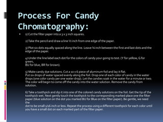 Candy chromatography experiment | PPTX