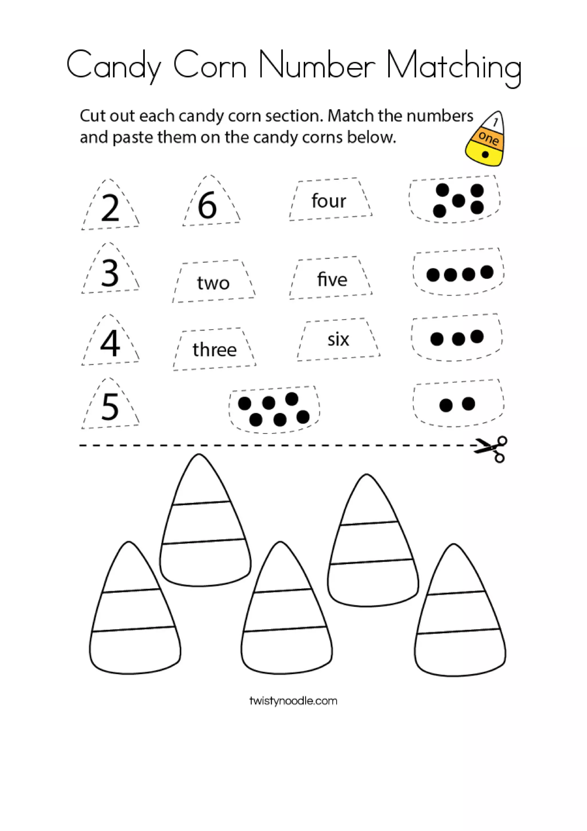 Candy Corn Number Matching | PDF